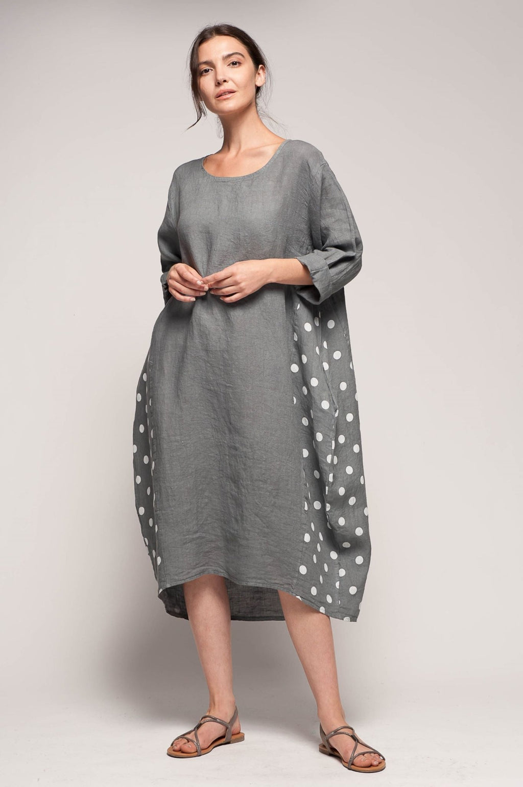 Euro Linen Midi Dots Print – Linen Luv